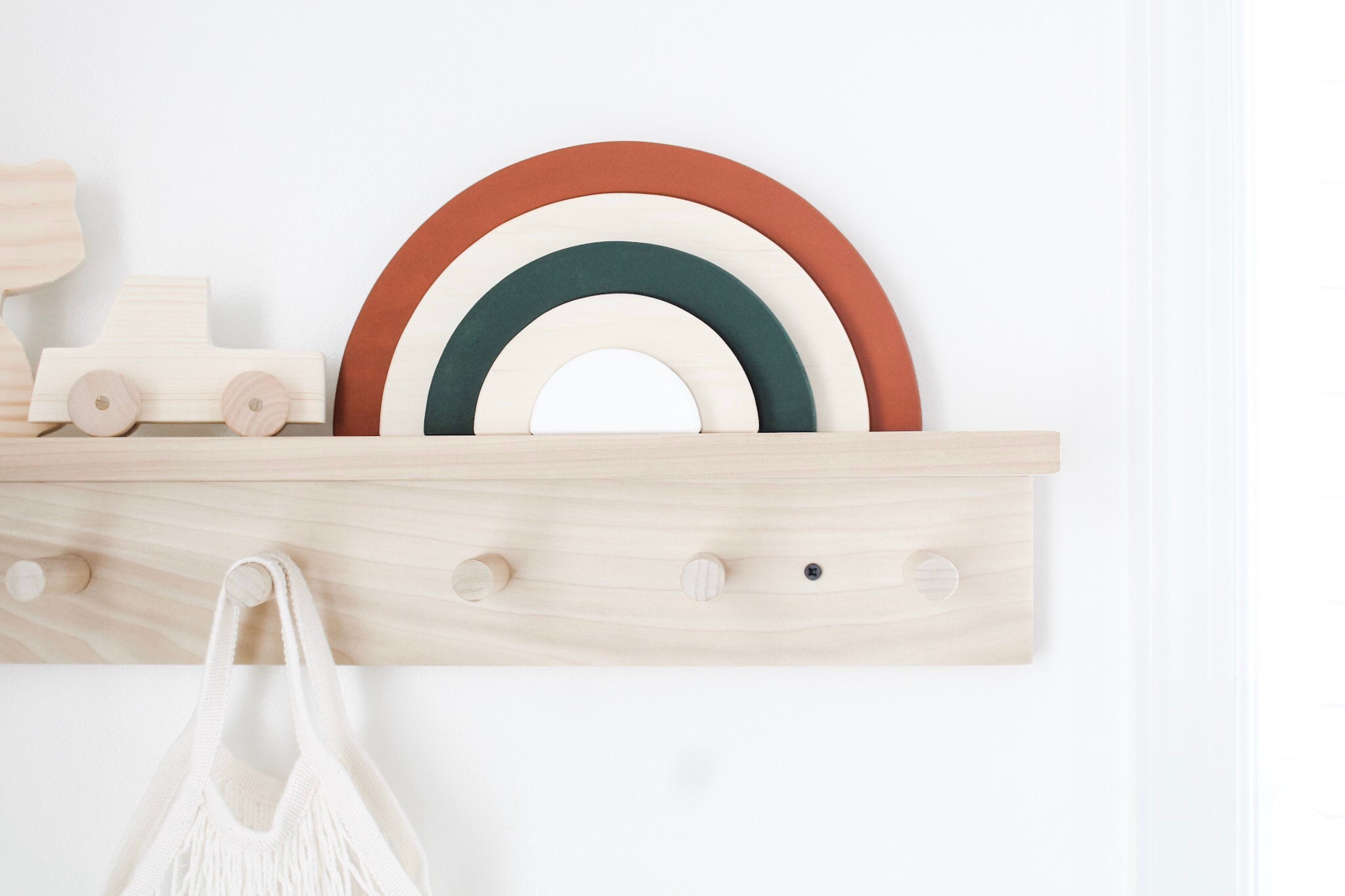 Neutral rainbow decor wooden rainbow decor rainbow decor | Etsy