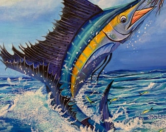 Marlin Painting - Etsy