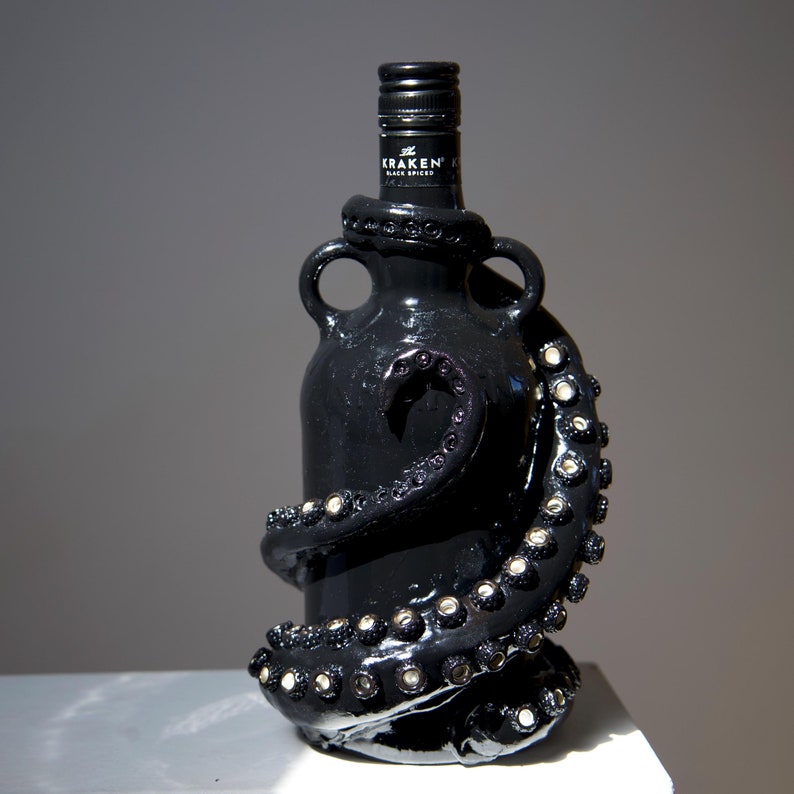 The Black Dimond Kraken - Original Handmade Customized Kraken Bottle (free Gift Wrapping) EMPTY ...