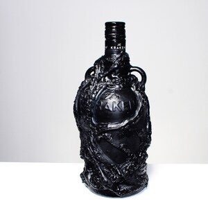 The Black Kraken Original Handmade Customized Kraken Bottle free Gift Wrapping EMPTY - Etsy