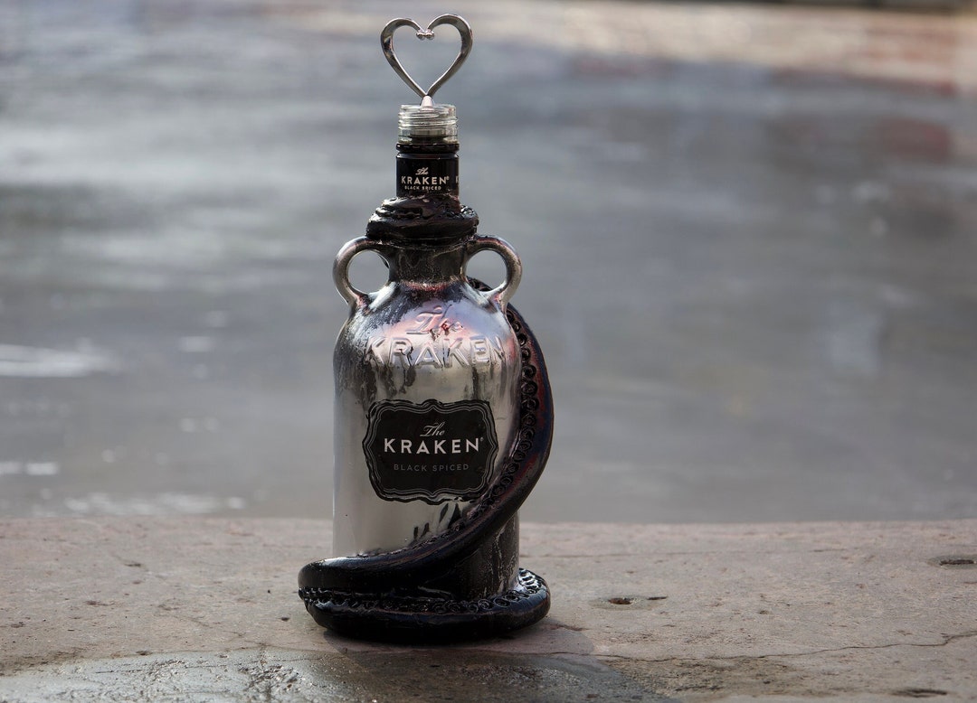 The Silver Kraken - Original Handmade Customized Kraken Bottle (free Gift Wrapping) EMPTY - Etsy
