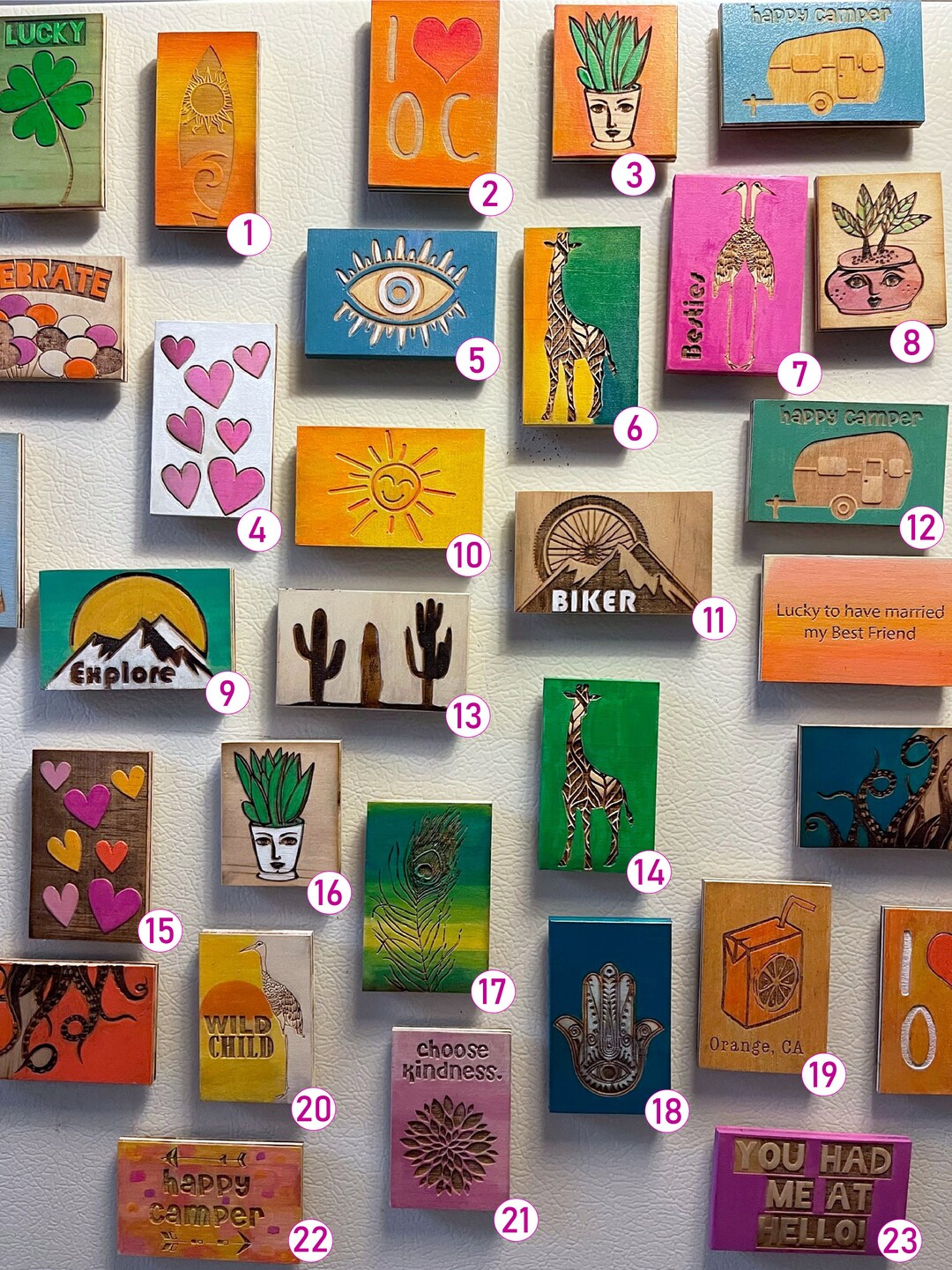 Fun Creative Wood Magnets Home Office Decor Small Gift - Etsy