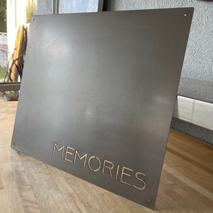 Memories Metal Steel Magnet Board Sign Industrial Home Decor - Etsy