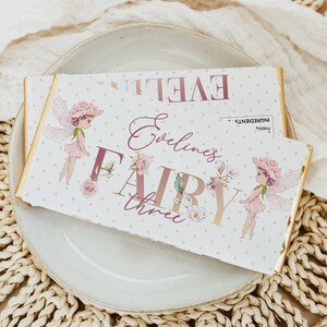 Fairy Chocolate Label, Girly Birthday Candy Decor, Editable Fairy ...