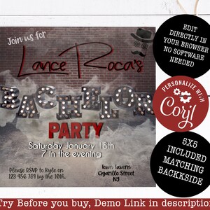 Bachelor Weekend Getaway Invitation, Bachelor Getaway, Mens Getaway ...