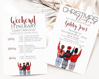 Birthday Weekend Invitation Template, Birthday Weekend Itinerary ...