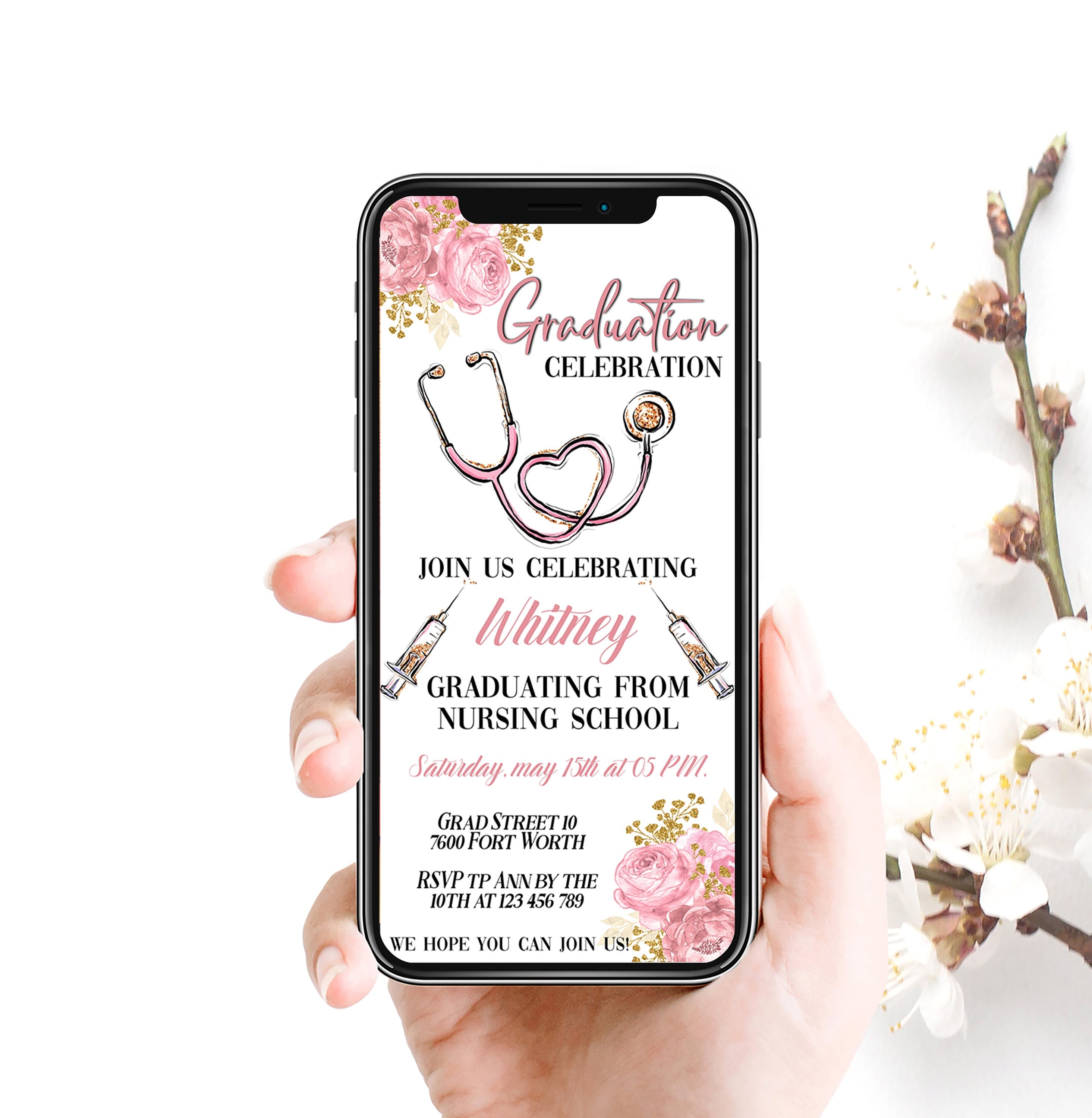 Evite Graduation Party Invitation Mobile Graduation - Etsy