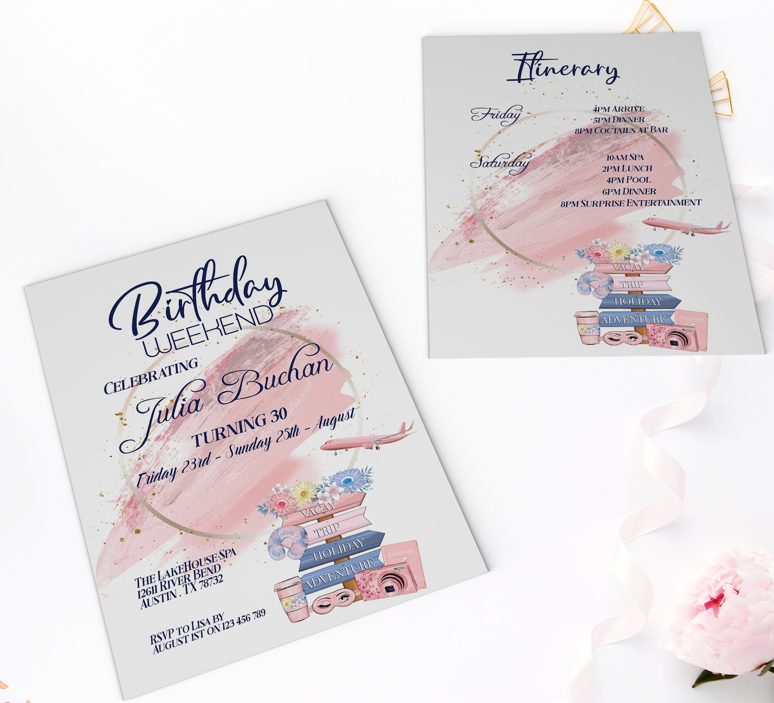 Birthday Weekend Invitation Template Birthday Weekend - Etsy
