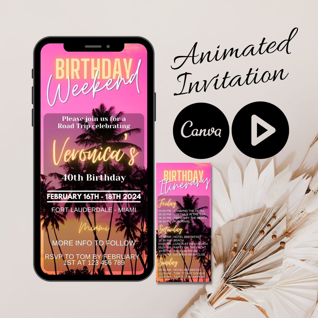 Weekend Invitation and Itinerary. Looking for a Unique Way to Celebrate ...