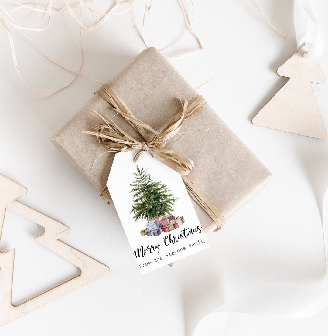 Personalized Christmas Gift Tags, to & From Tags, Editable Christmas ...