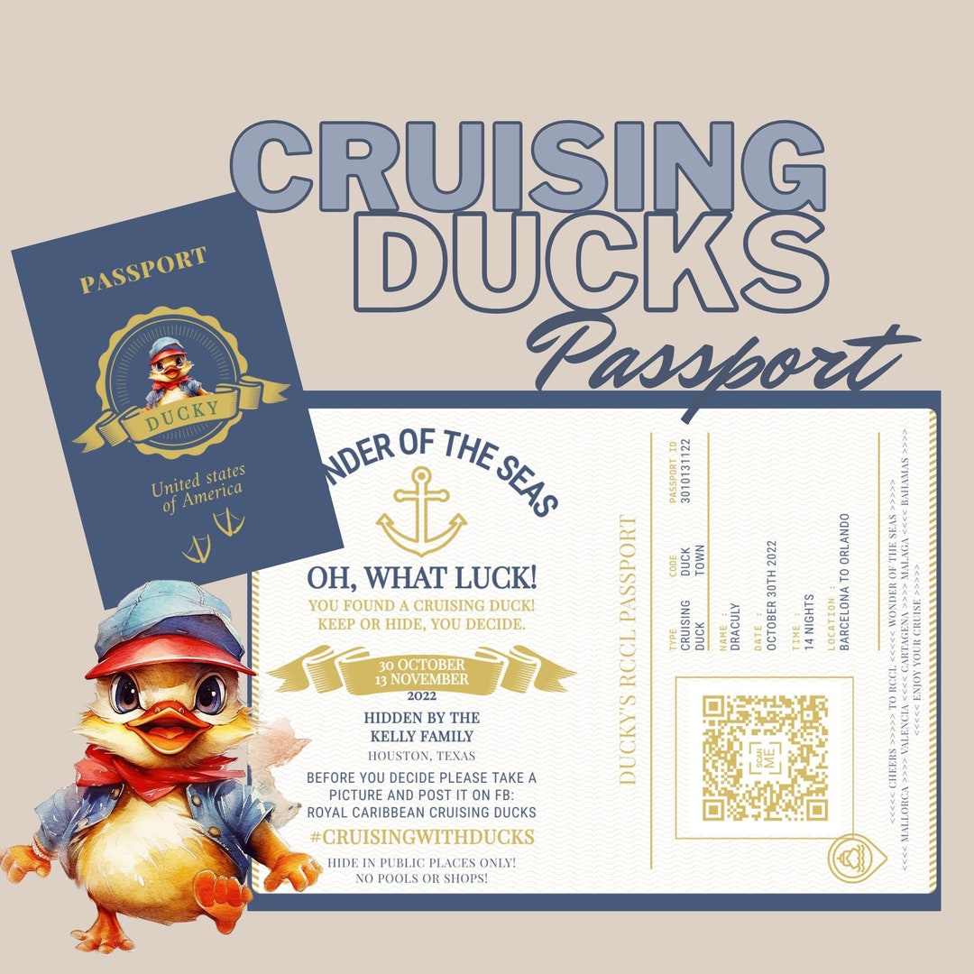 Custom Rubber Duck Tag | Cruising Ducks Passport (digital Download) - Etsy