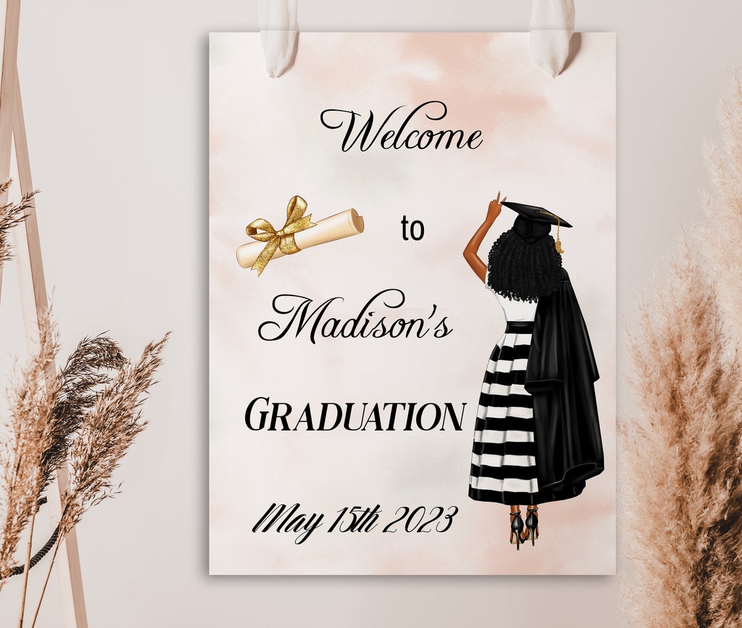 Welcome Graduation Party Yard Sign, Welcome Sign Graduation Decor ...