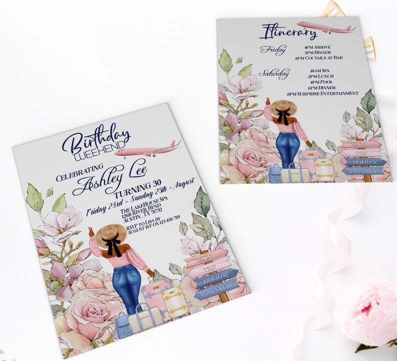 Birthday Weekend Invitation Template Birthday Weekend - Etsy