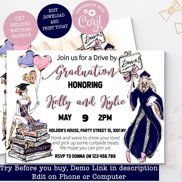 Drive by Graduation Party Invite - Etsy