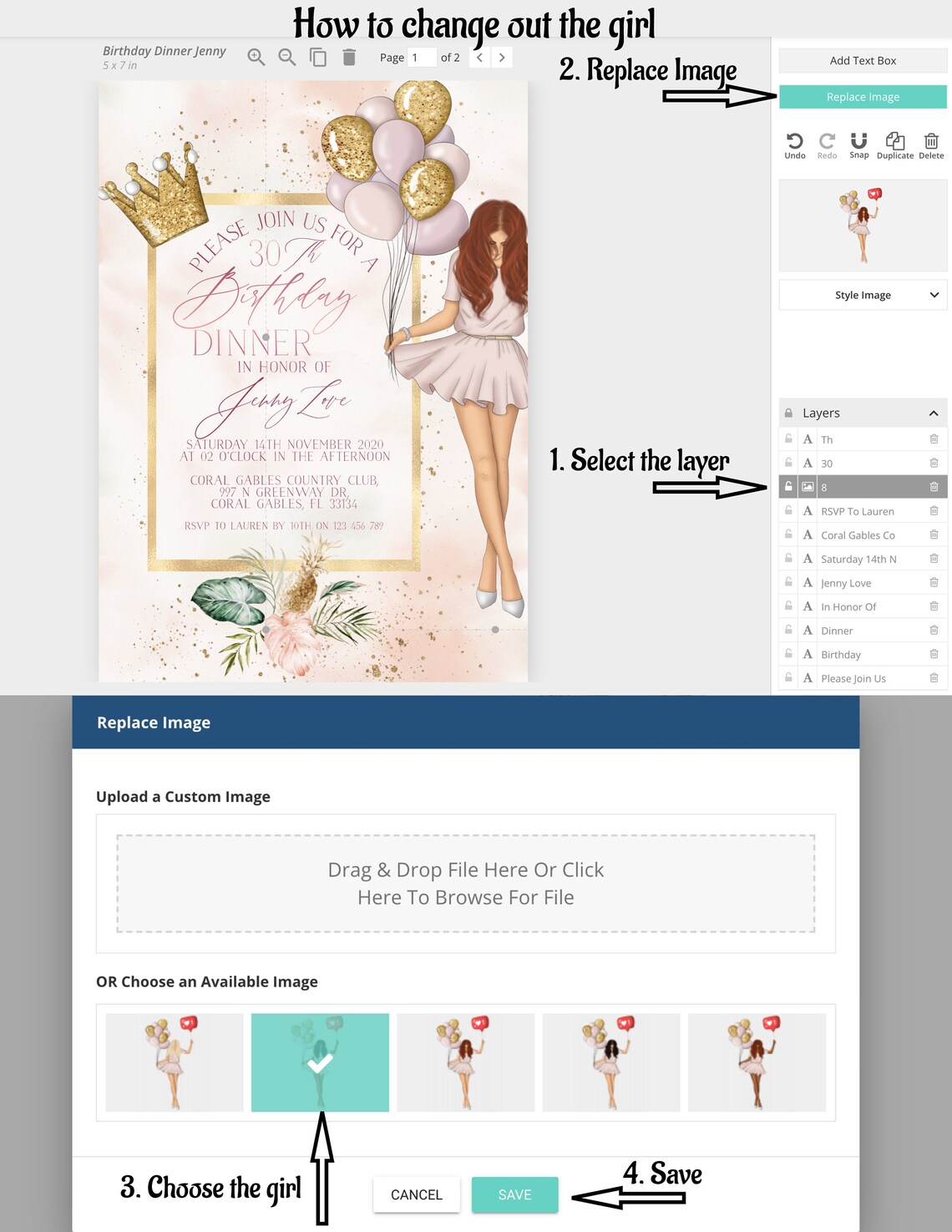 Girly Menu Template Printable Menu Card Fashion Girl Pink - Etsy