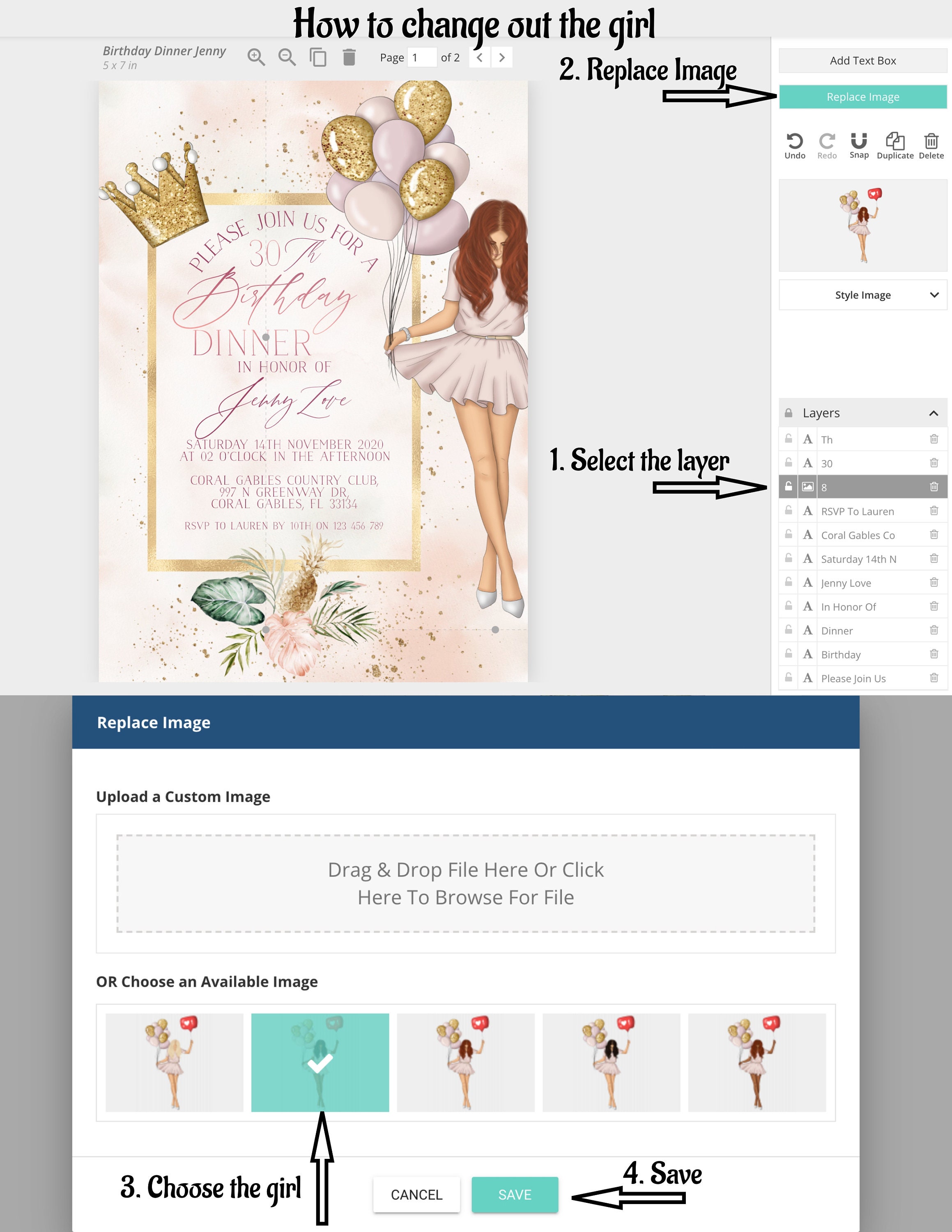 Girly Menu Template, Printable Menu Card, Fashion Girl Pink Floral Menu ...