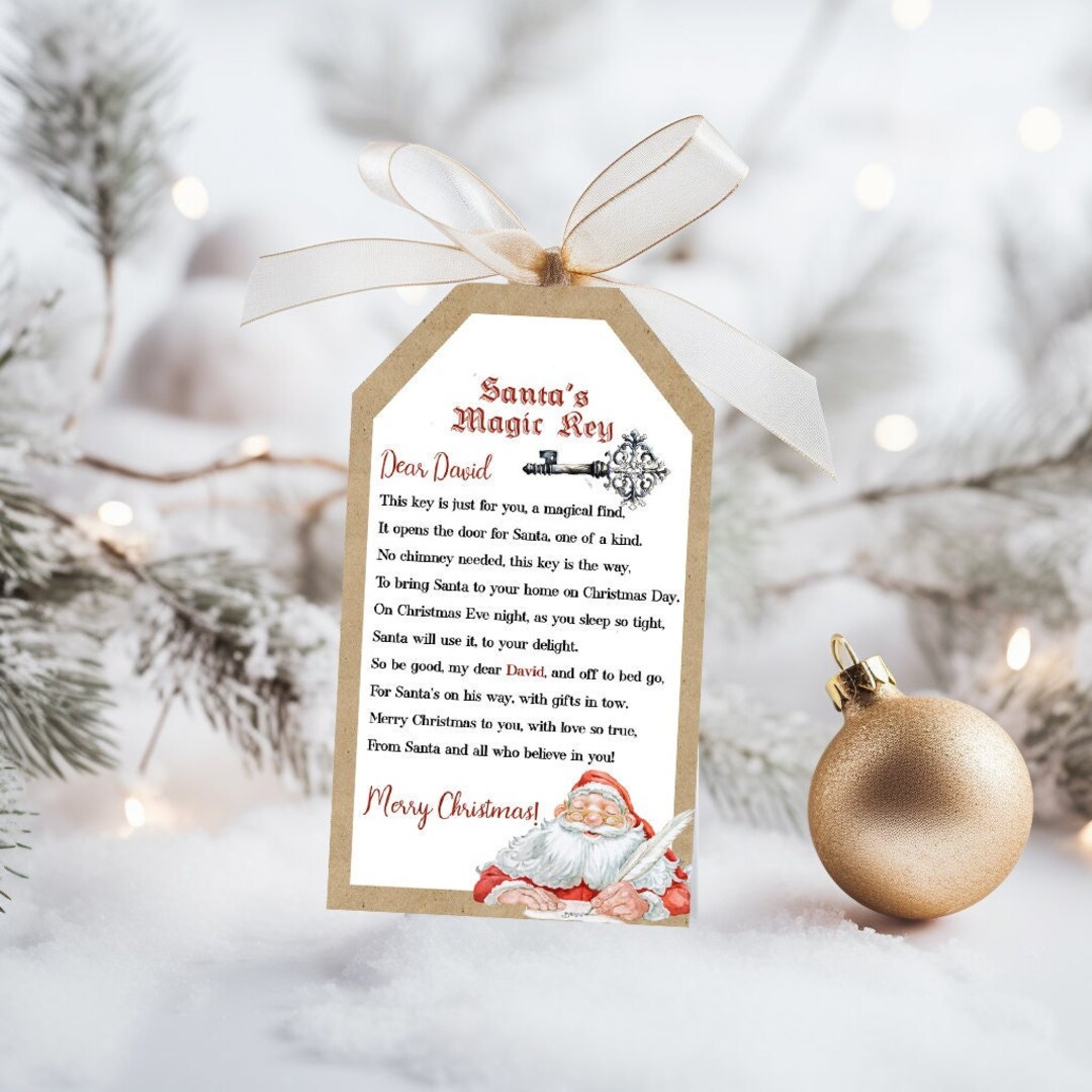 Personalized Santa's Secret Key Letter Template - Customized Santa's ...
