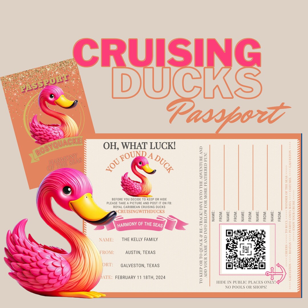 Flamingo Paradise Duck Pass - Rubber Duck Tag for Tropical Vibes ...