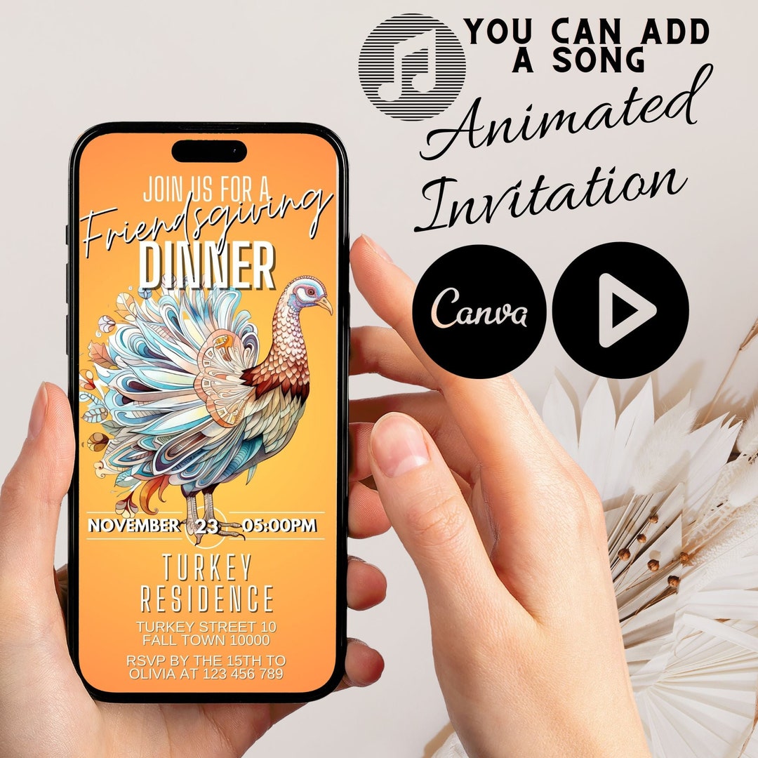 Friendship, Food, and Fun: Animated Friendsgiving Bash - Etsy