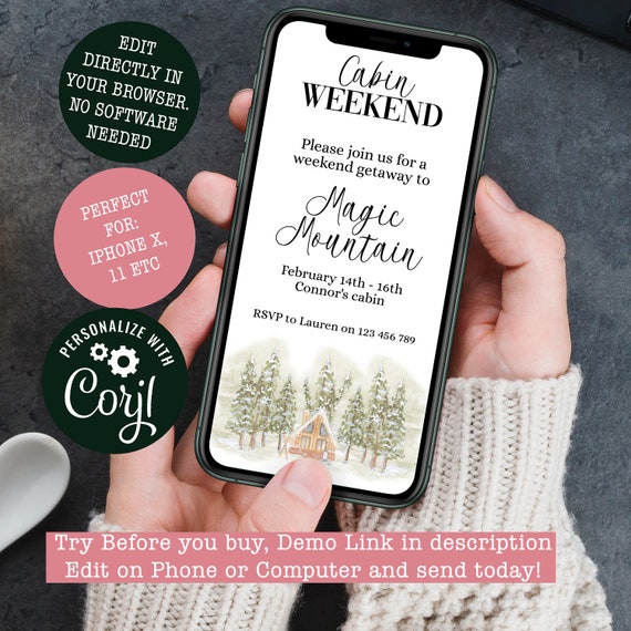 Samples Invitation Weekend Away Cabin