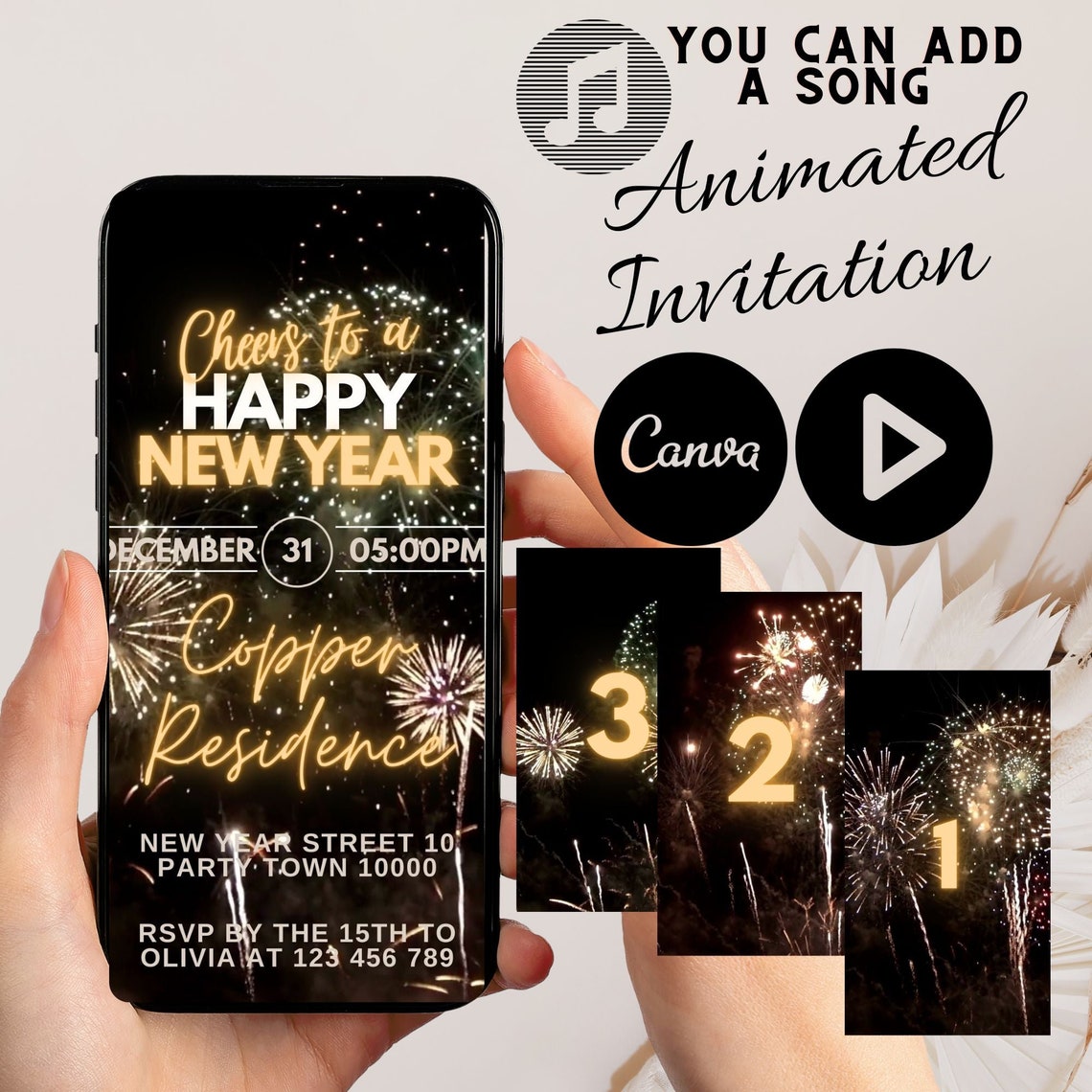 New Year's Eve Extravaganza - Invitation to Ring in the New Year - Etsy