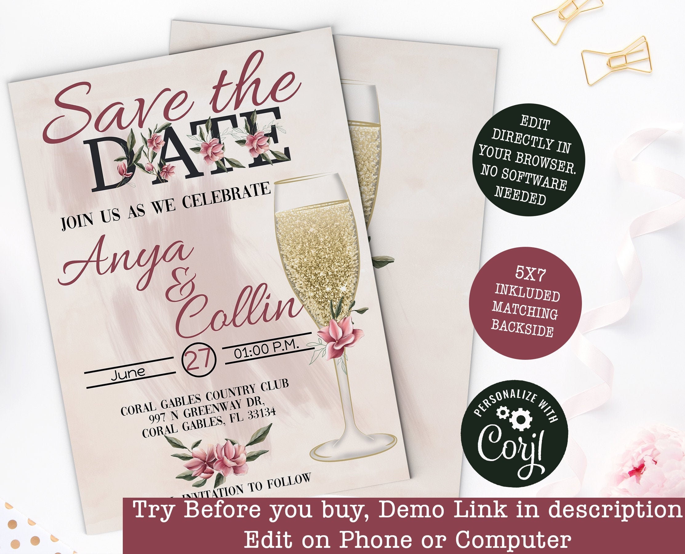 Save the Date Invitation Save the Date Cards Save the Date - Etsy