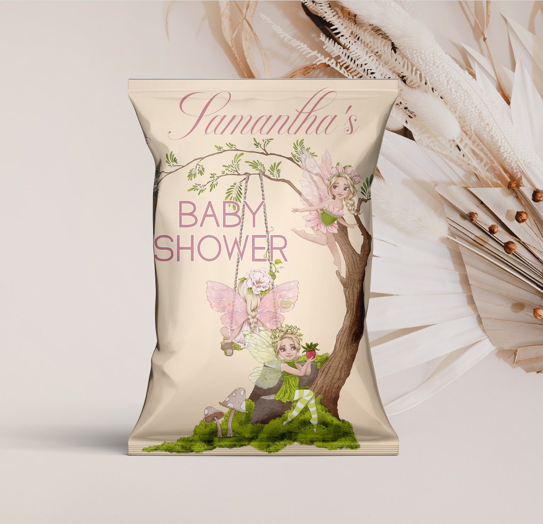 Fairy Chip Bag Label, Girly Birthday Chip Decor, Editable Fairy ...