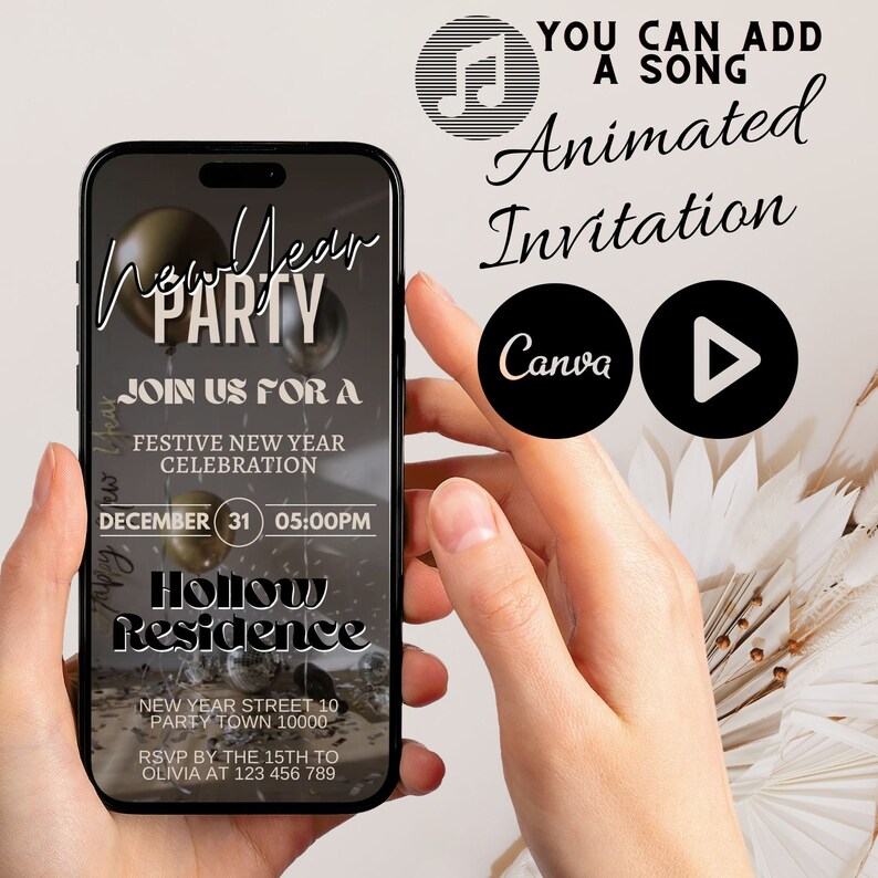 New Year Animated Invites: Sparkle, Pop, and Celebrate! - Etsy