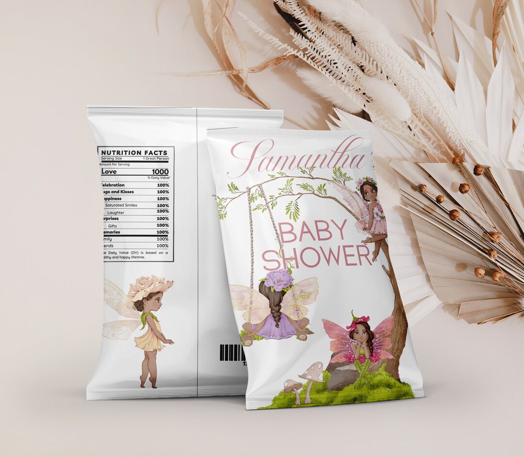 Fairy Chip Bag Label Girly Birthday Chip Decor Editable - Etsy