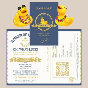 Custom Rubber Duck Tag | Cruising With Ducks Passport | Cruise Ducks ...