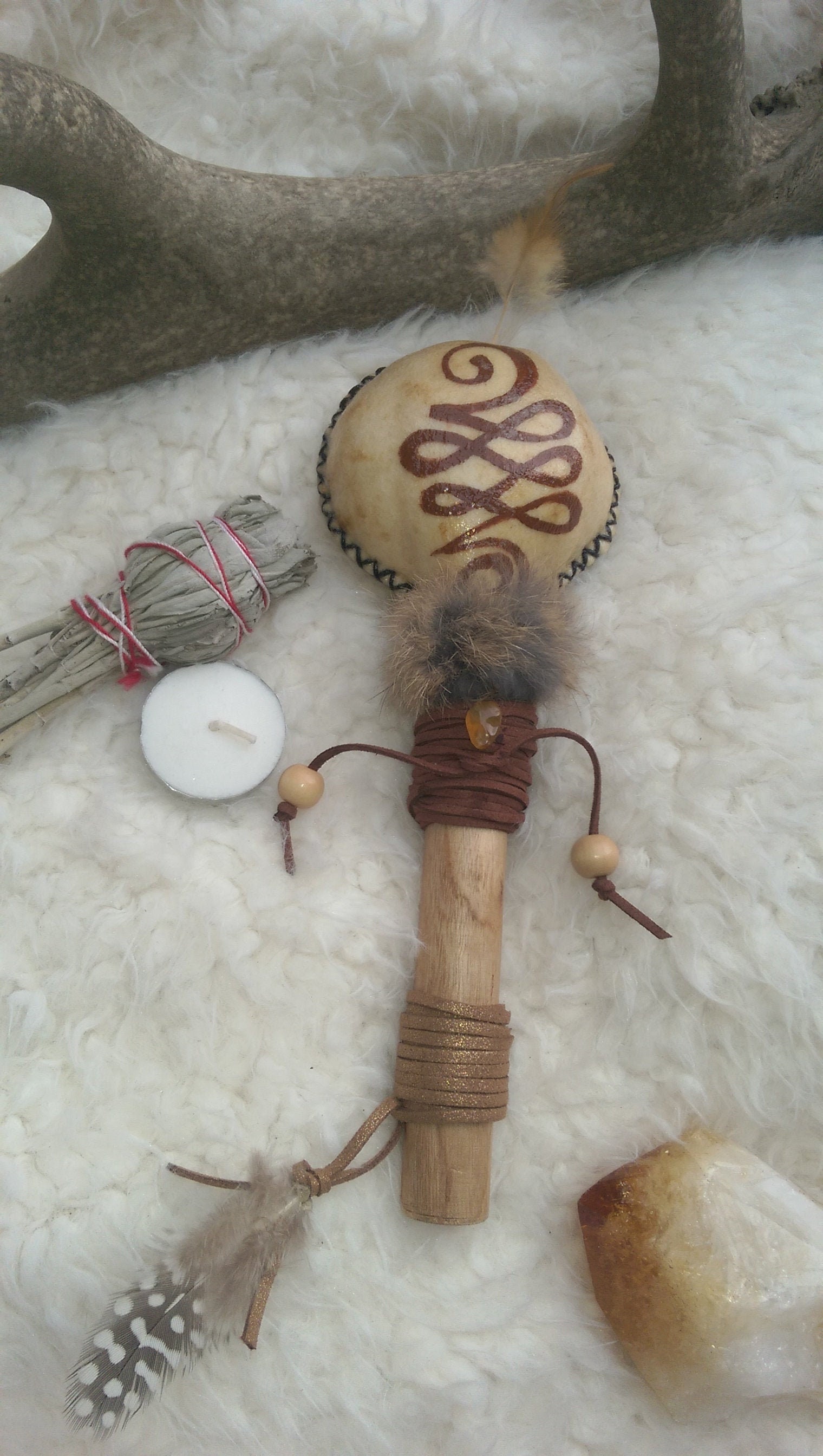 Shamanic Rattle Shaman RattleMedicine Rattle Native | Etsy