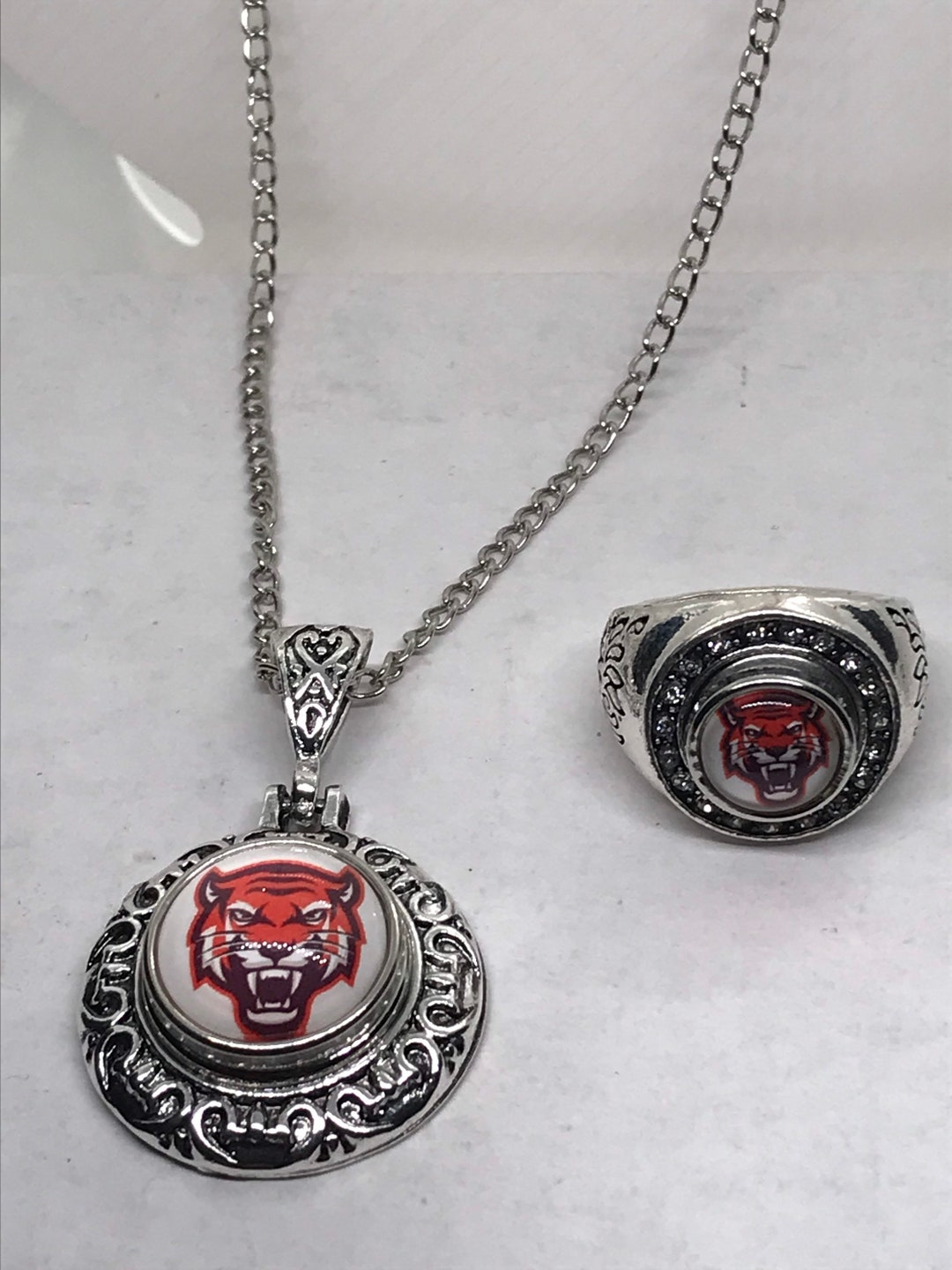 Tiger Necklace and Ring Set - Etsy