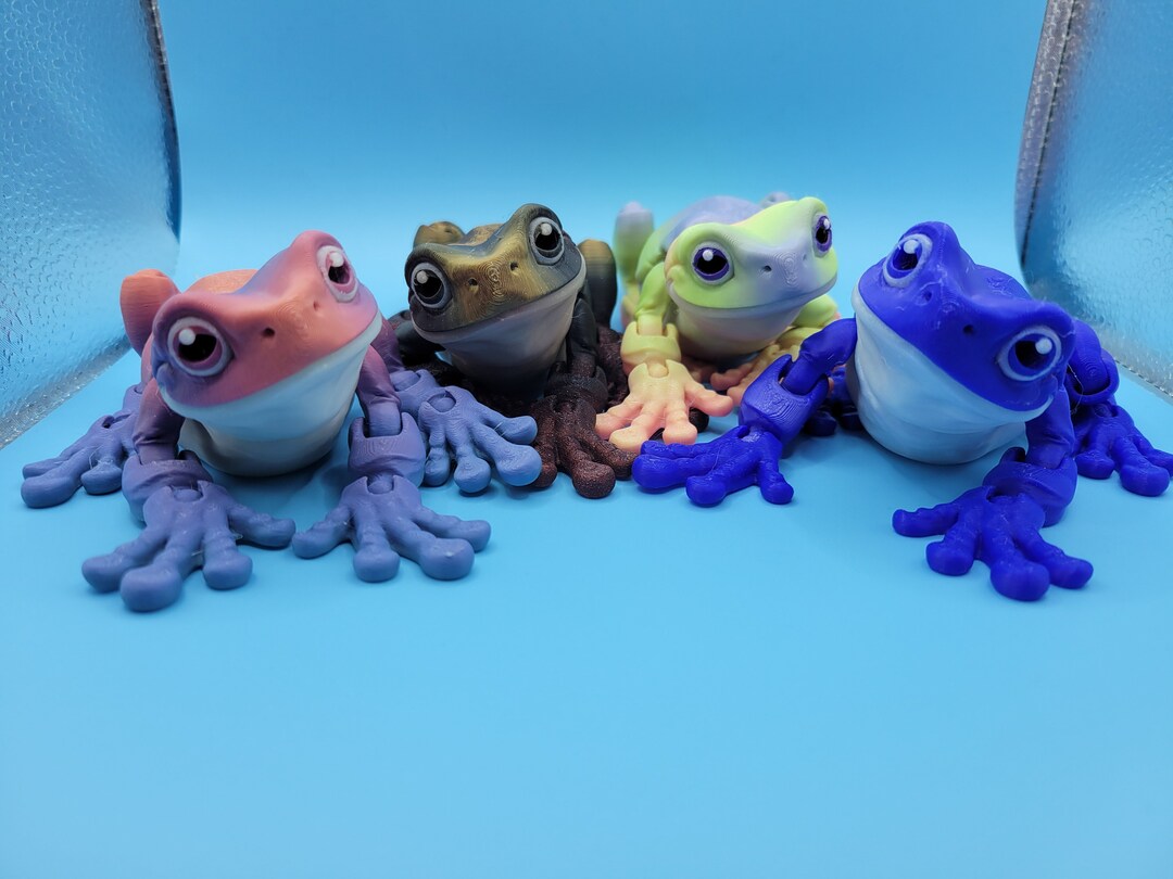 3D Printed Flexi White Tree Frog - Etsy