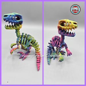3D Printed Flexi Skeleton Raptor - Etsy