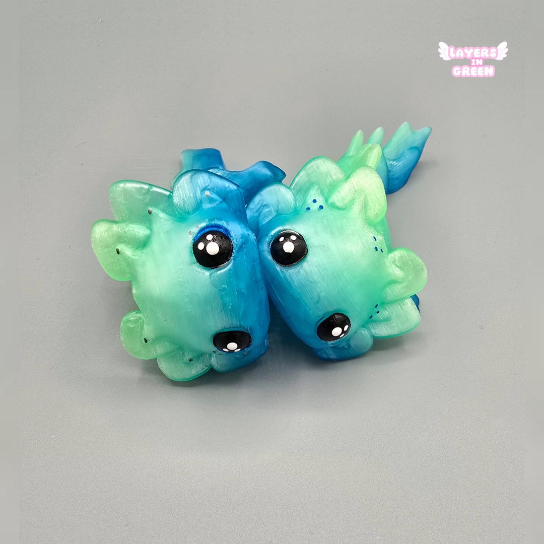 3D Printed Flexi Axolotl Baby Tadpole - Etsy