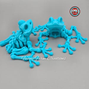 3D Printed Flexi Skeleton Frog Halloween Spooky - Etsy