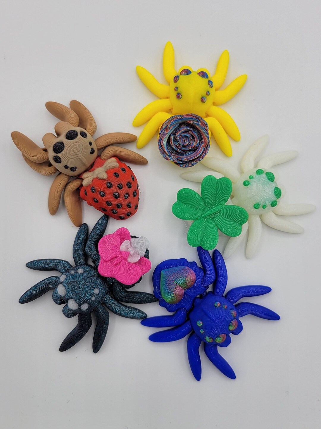 3D Printed Halloween Spiders Pumpkin Jack O Lantern Skull - Set of 20 ...