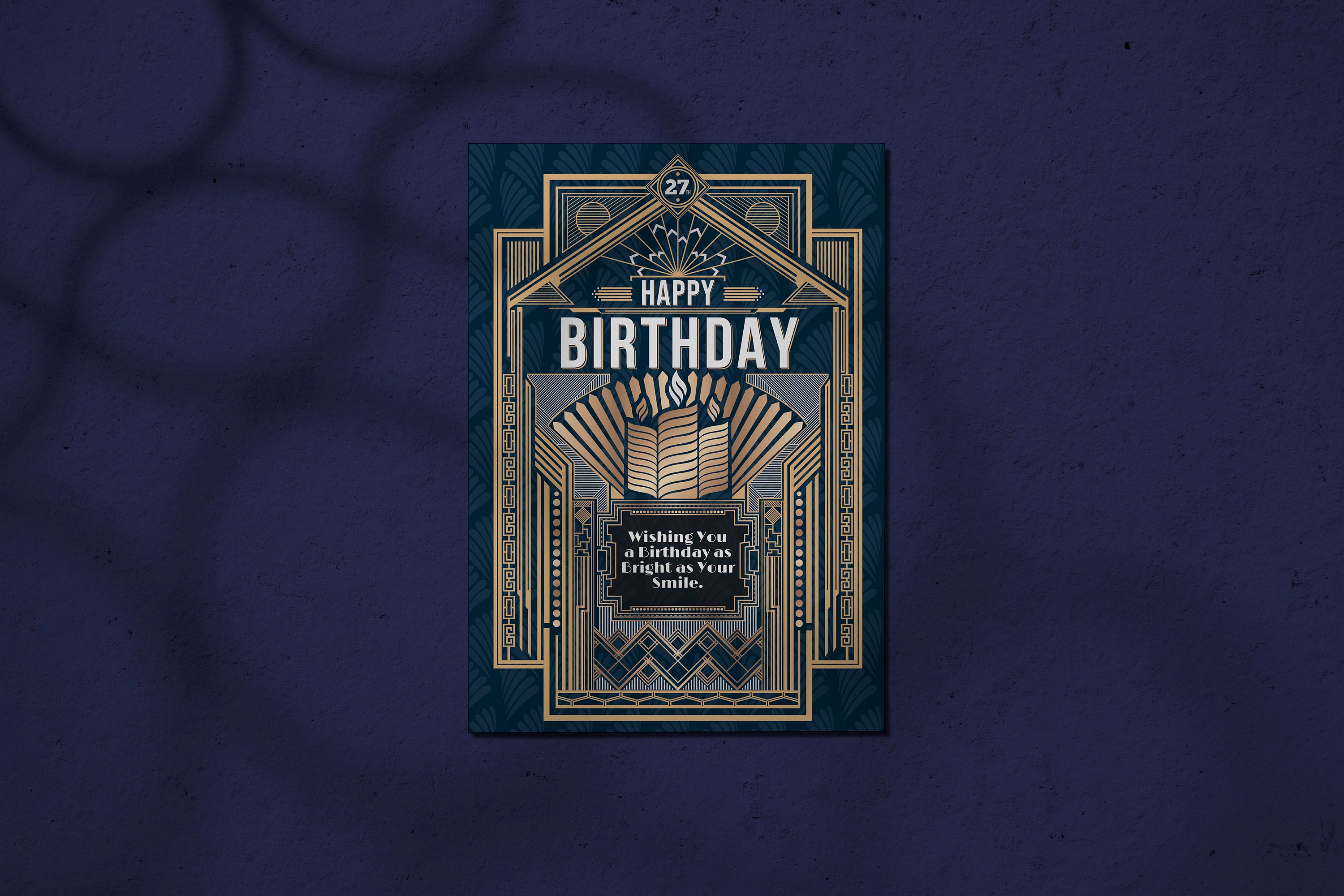 Retro Art Deco Birthday Card Design - Etsy