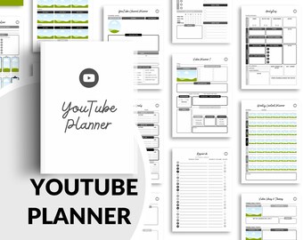 Digital Youtube Planner Social Media Content Creator Youtube Strategy ...