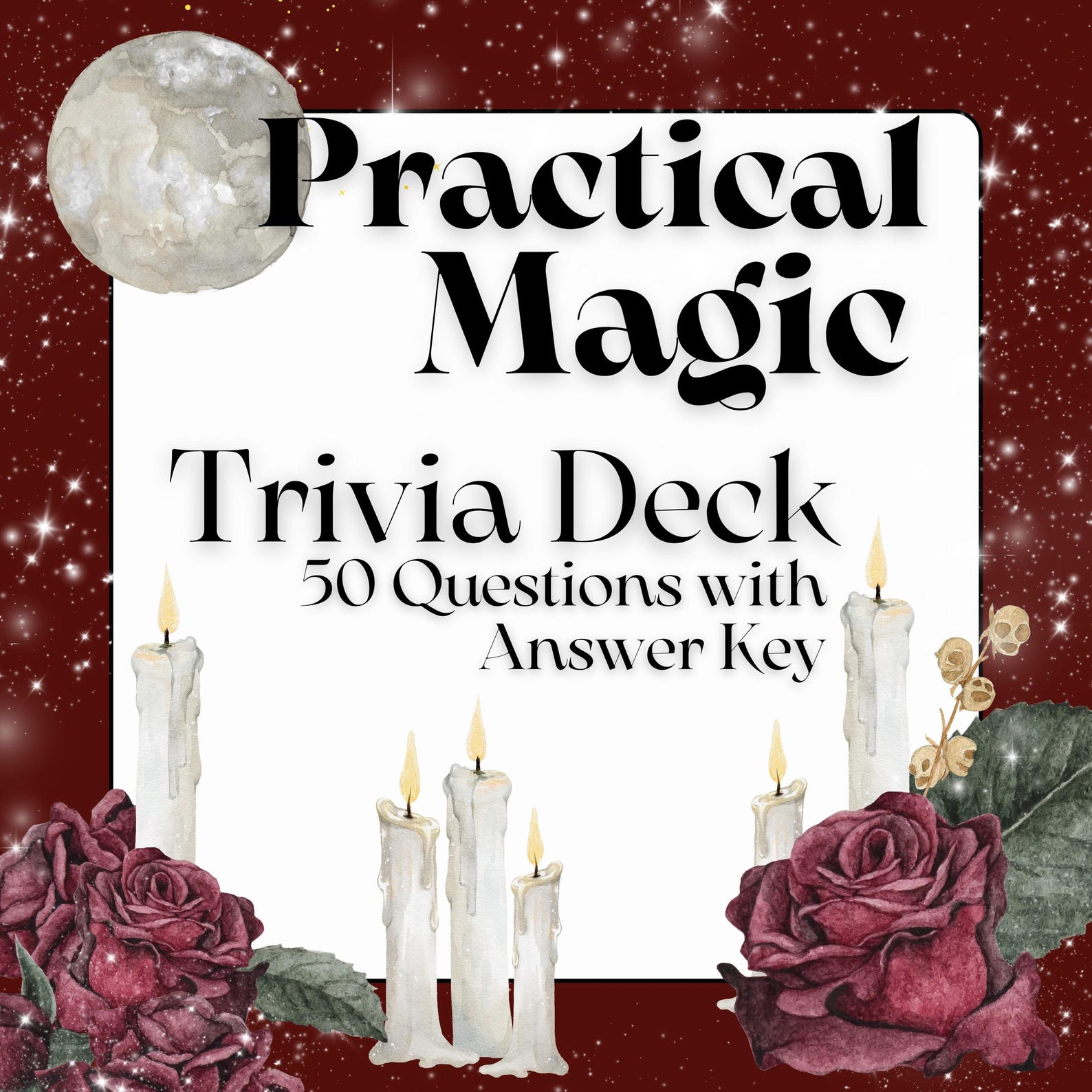 Practical Magic Trivia Deck | 50 Question Digital Download | PDF Print ...
