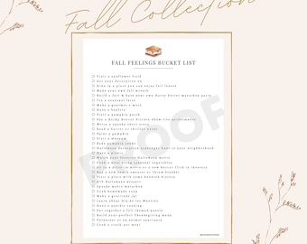 Fall Bucket List Printable Cute Autumn, Self Care & Halloween ...