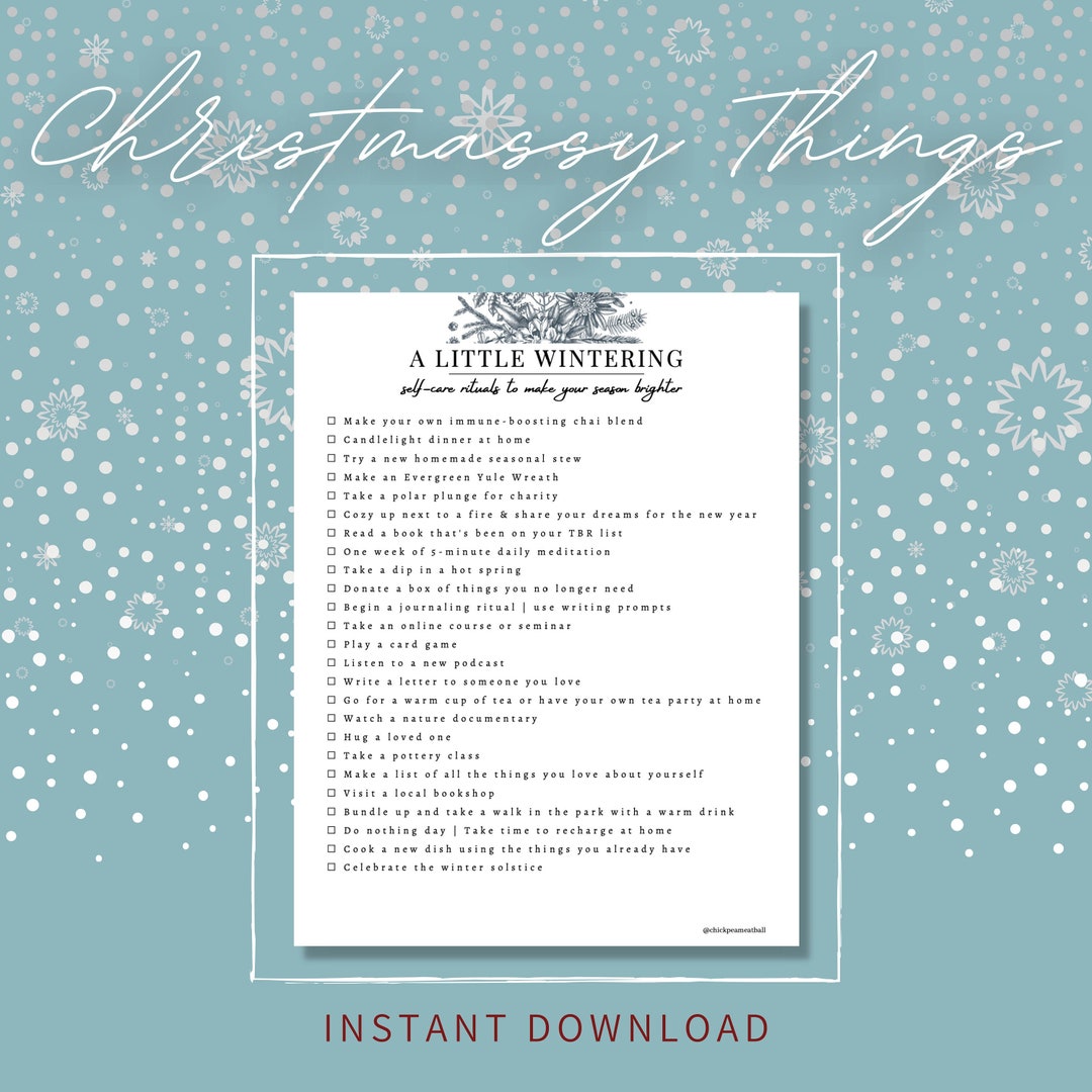 Winter Rituals & Yule Bucket List | Printable Winter Activities for ...