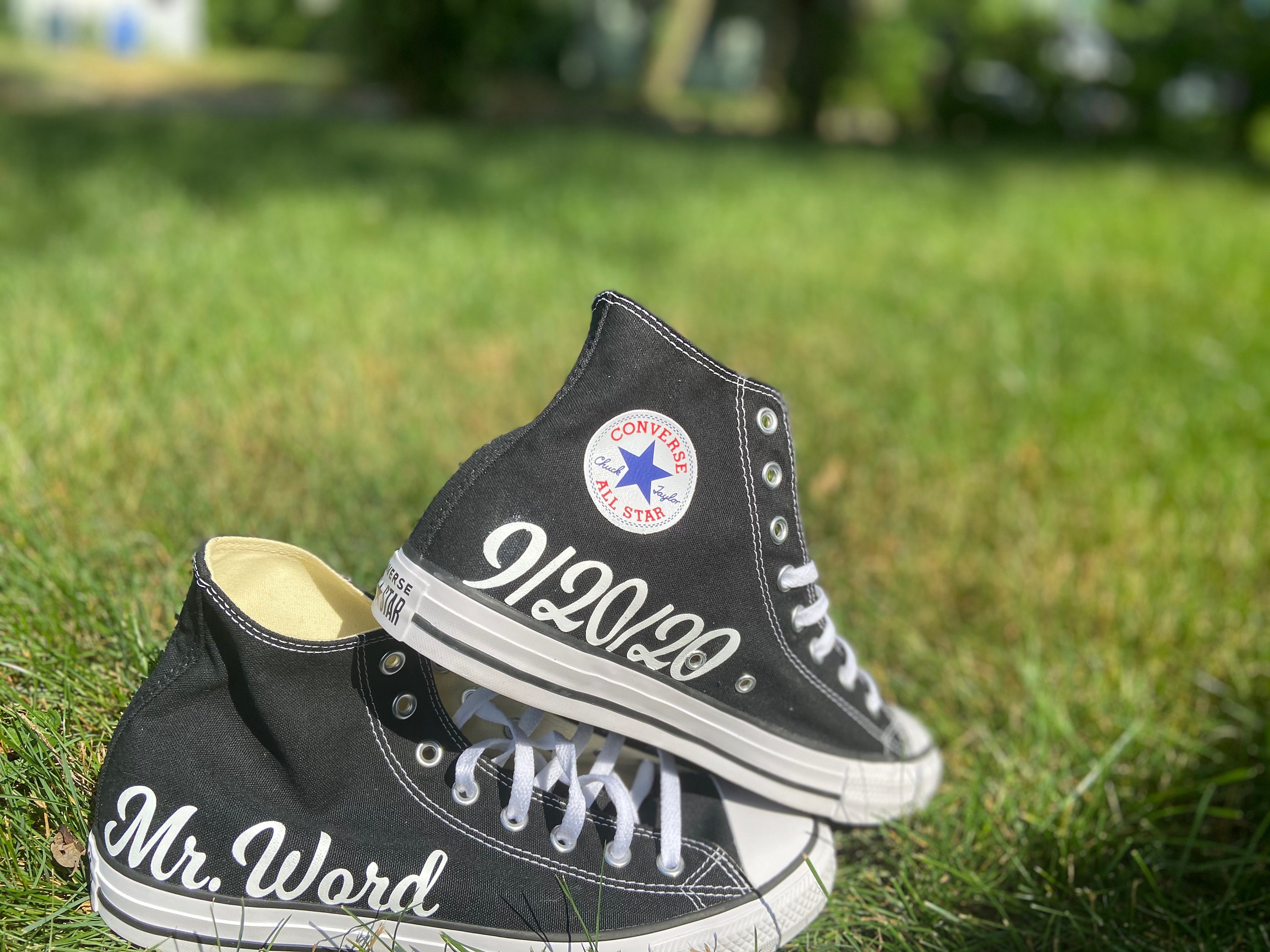 Custom Wedding Converse Bride Groom Bridesmaids Wedding - Etsy