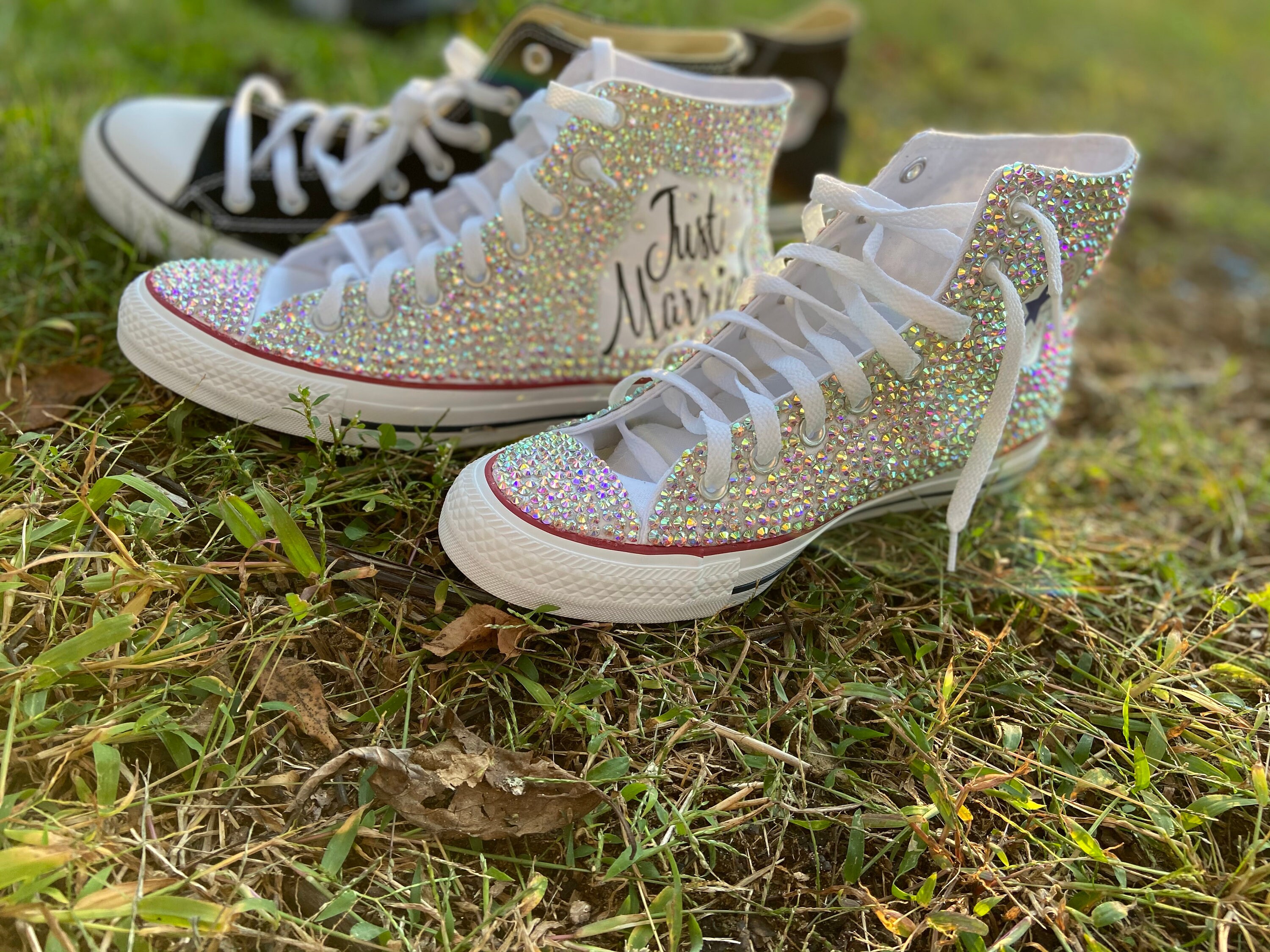 Custom Wedding Converse Bride Groom Bridesmaids Wedding - Etsy