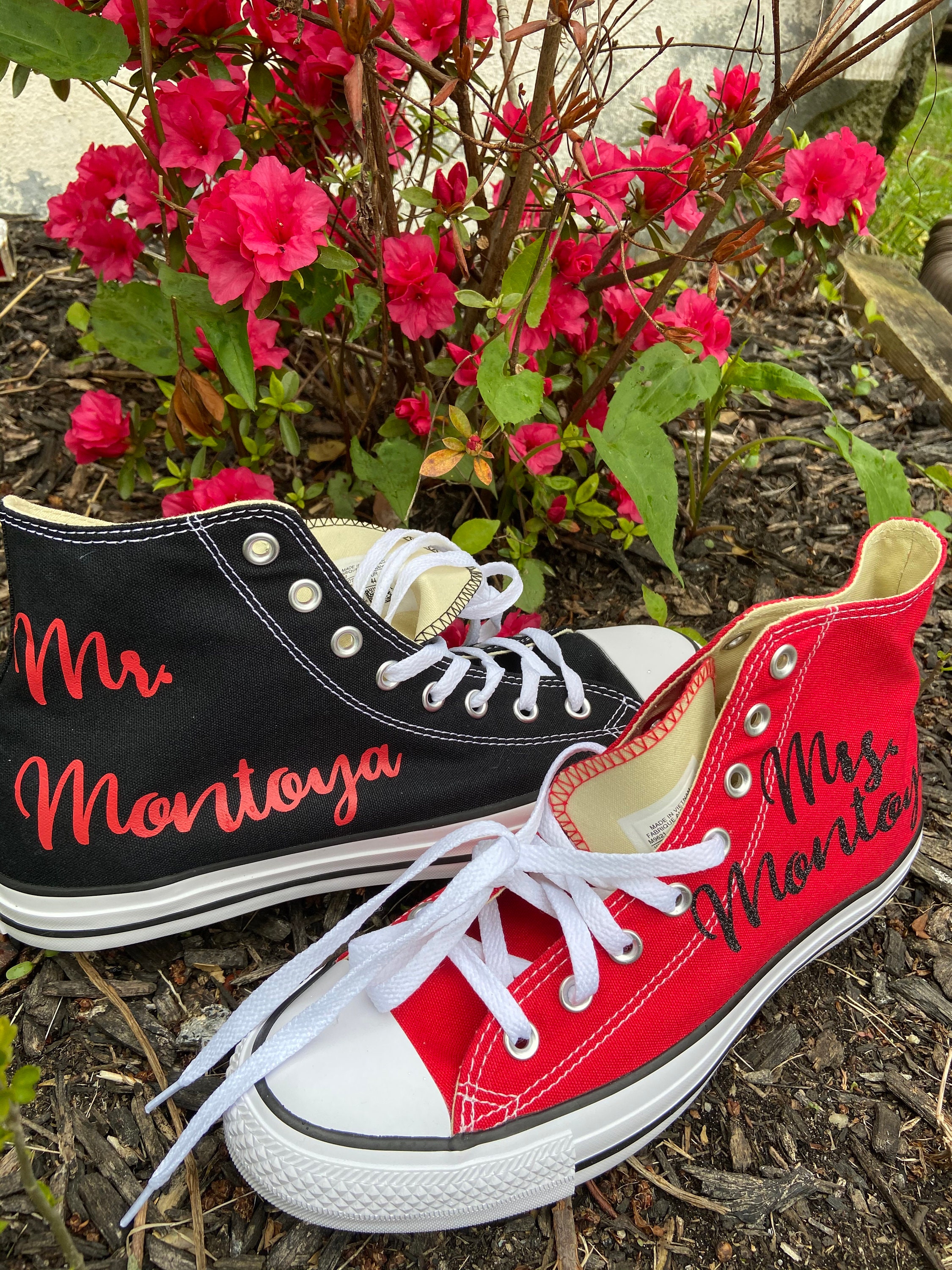 Custom Wedding Converse Bride Groom Bridesmaids Wedding - Etsy