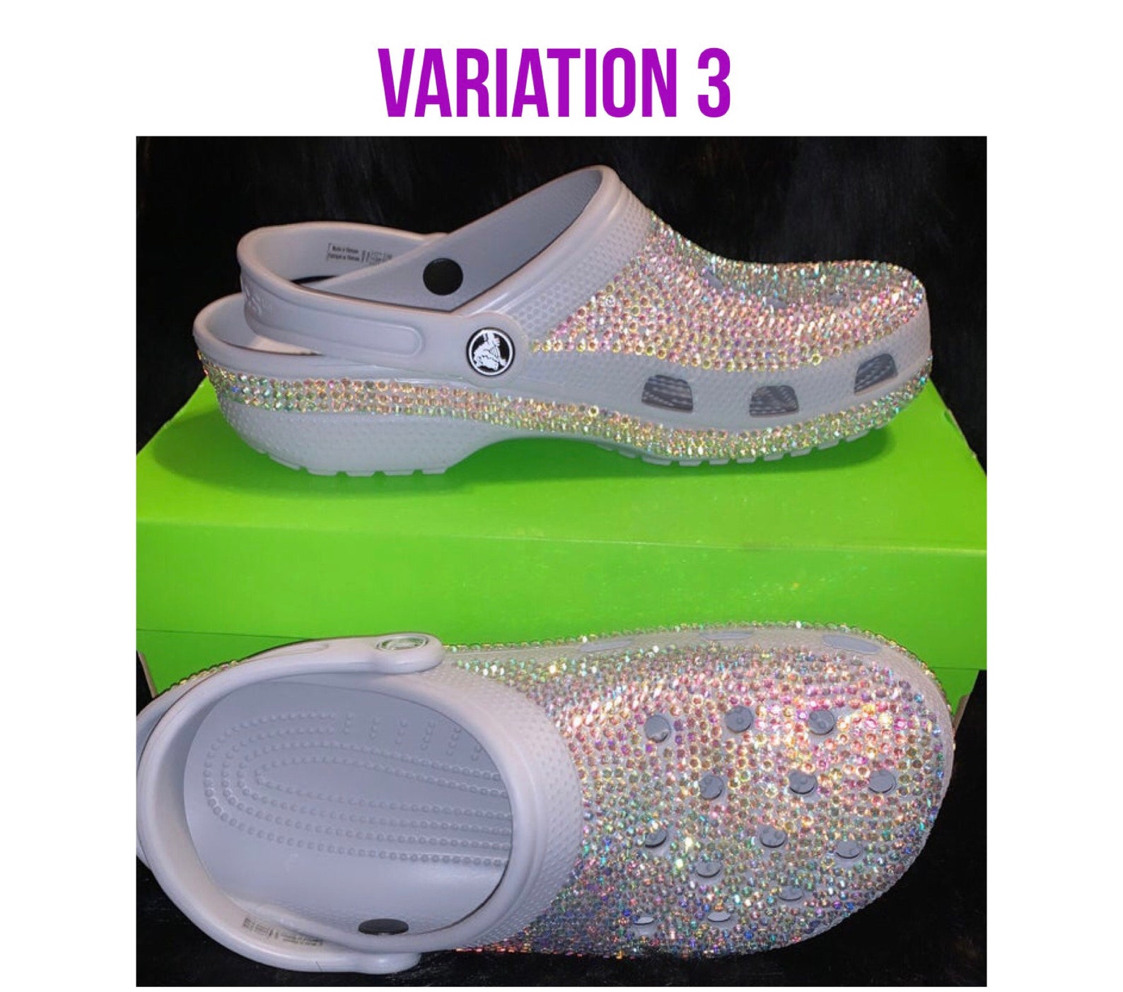 Bling Custom Rhinestone Crocs Adults Birthday Wedding | Etsy