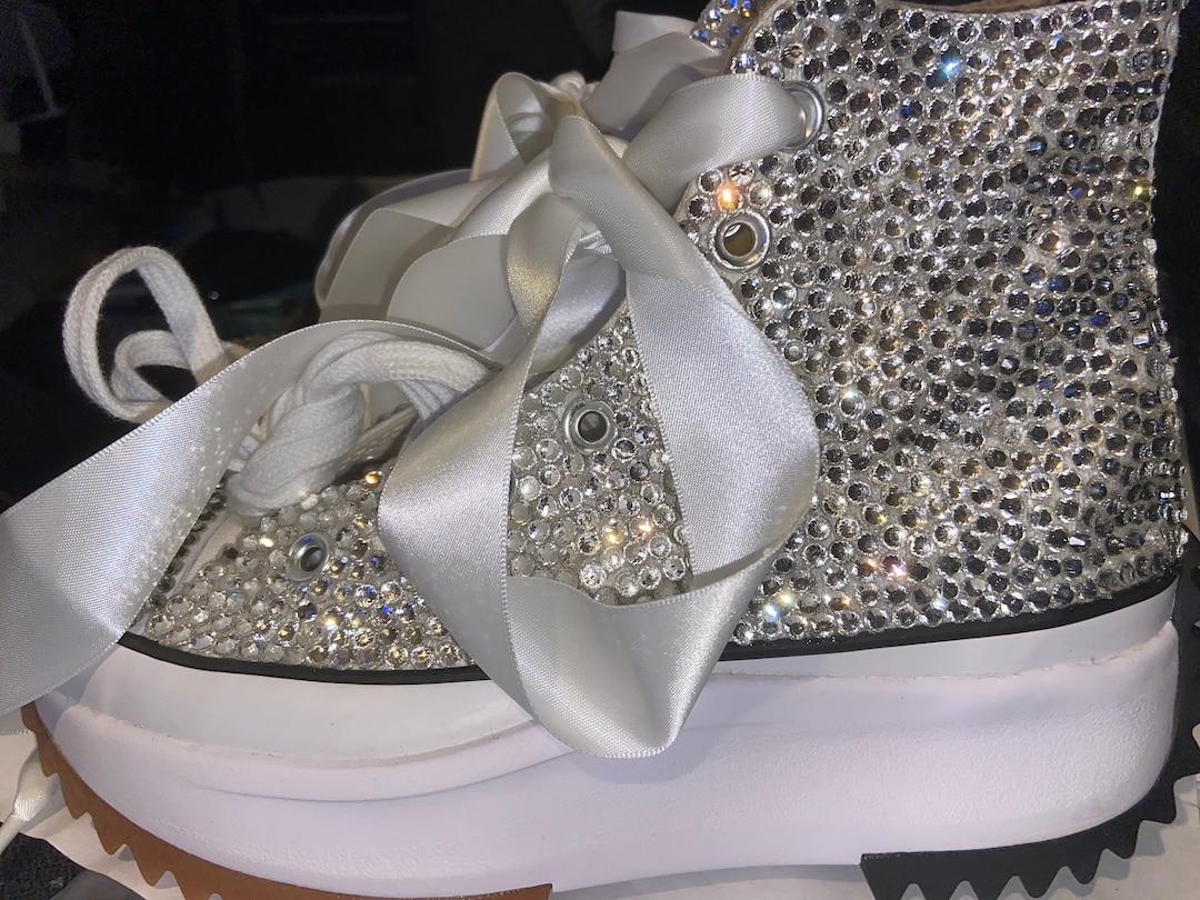 Custom Converse Bling Rhinestone Hike Sneakers, Wedding, Birthday - Etsy