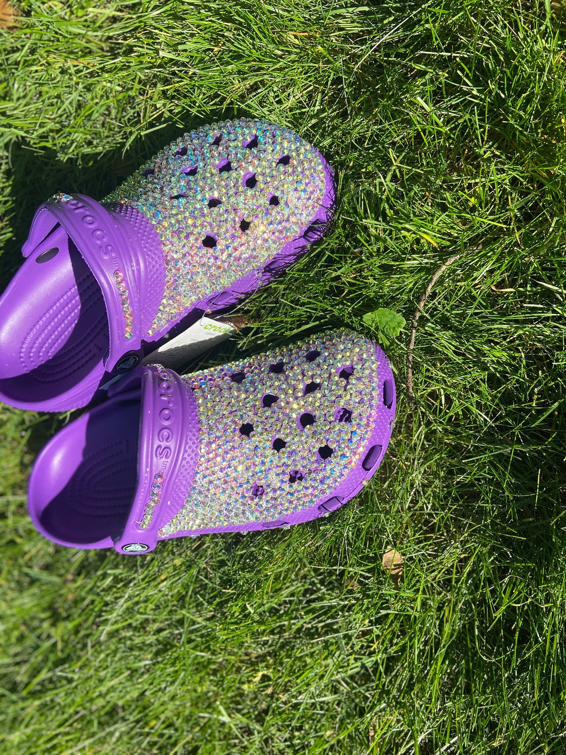 Bling Custom Rhinestone Crocs Adultos Cumpleaños Boda - Etsy España