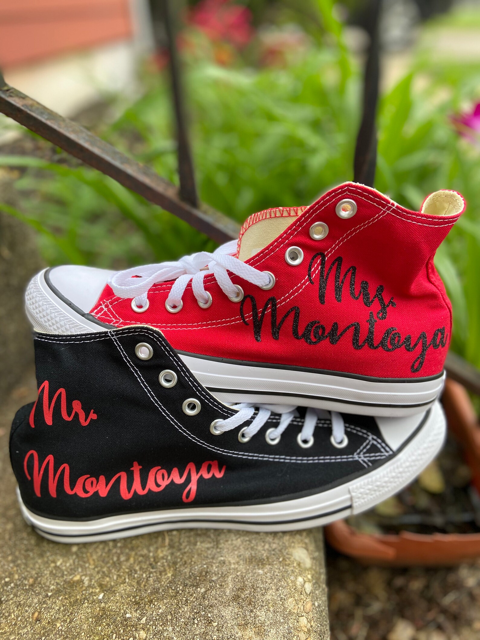 Custom Wedding Converse Bride Groom Bridesmaids Wedding - Etsy