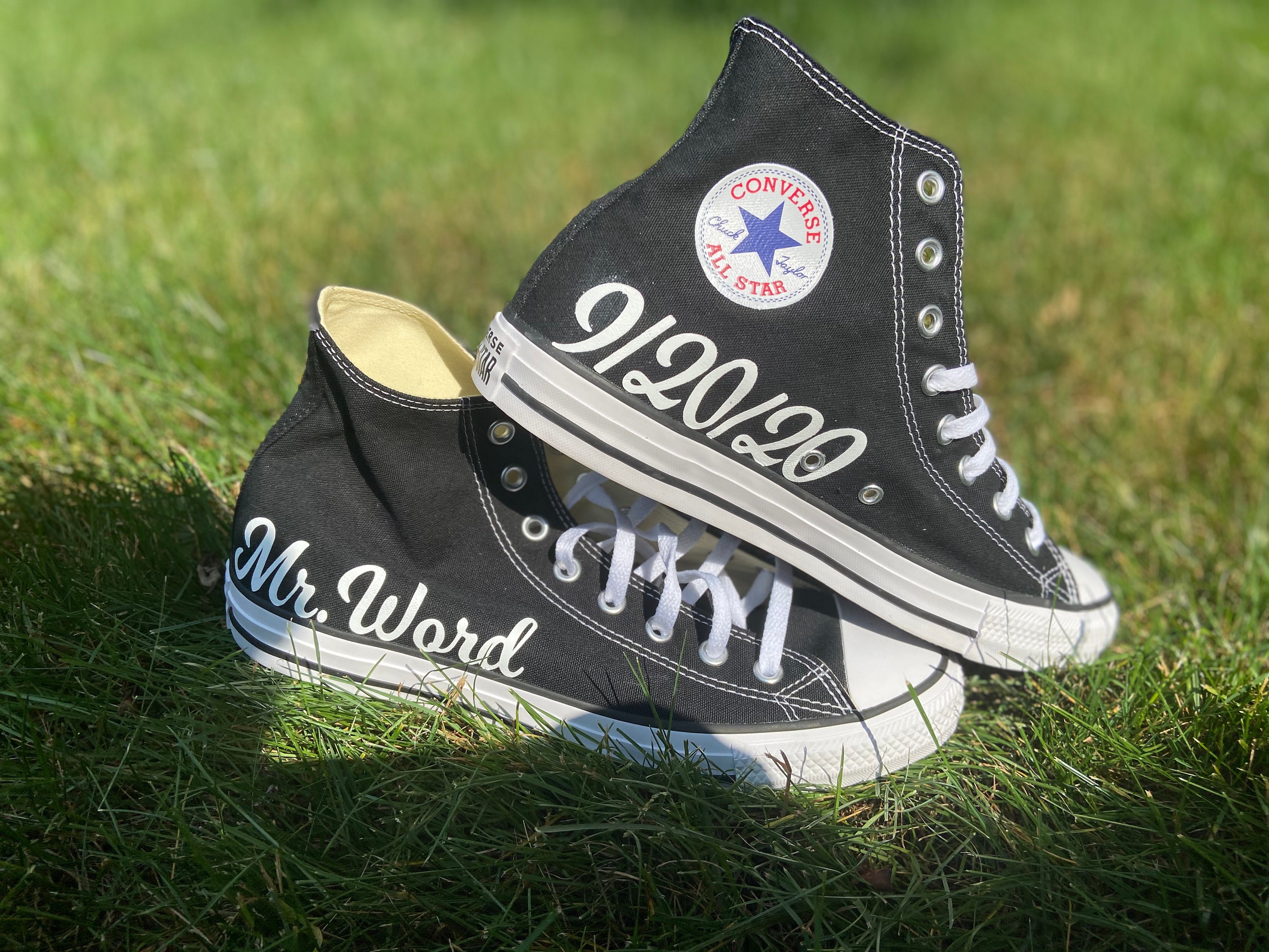 Custom Wedding Converse Bride Groom Bridesmaids Wedding - Etsy